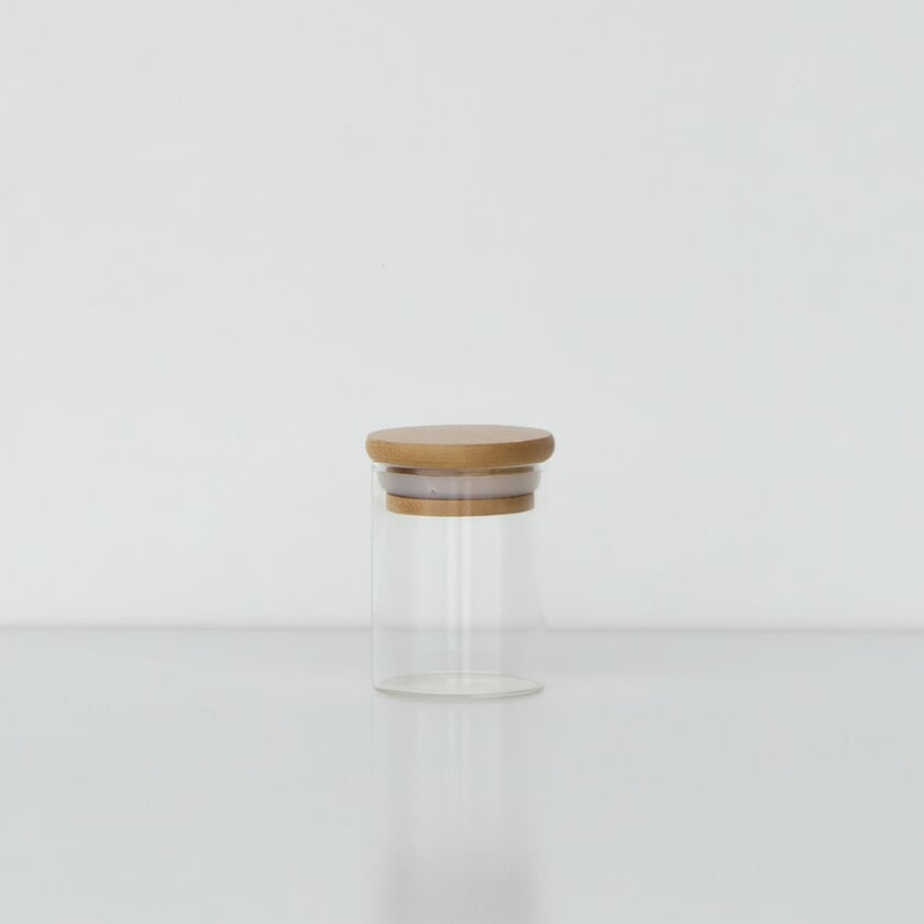Round Glass Jars Bamboo | Spice Jars, Kitchen Storage | OUR HOME TO BE ...