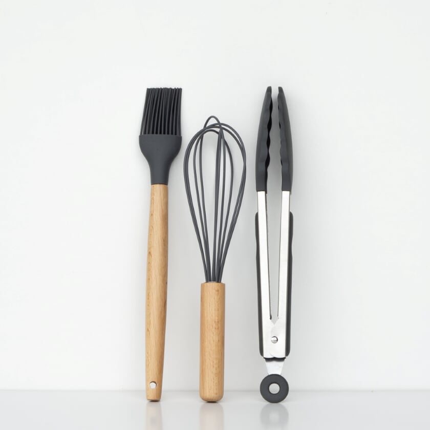 Dark Grey Utensil Set | 11 Piece Kitchen Utensil Set | OUR HOME TO BE ...
