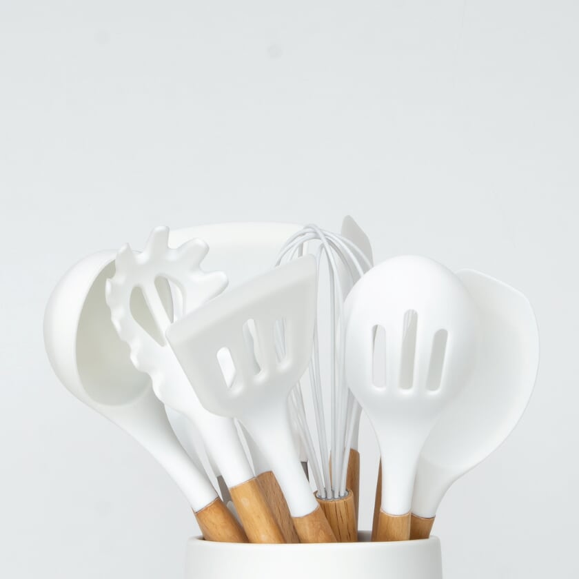 White Utensil Set | 11 Piece Kitchen Utensil Set | OUR HOME TO BE – Our ...